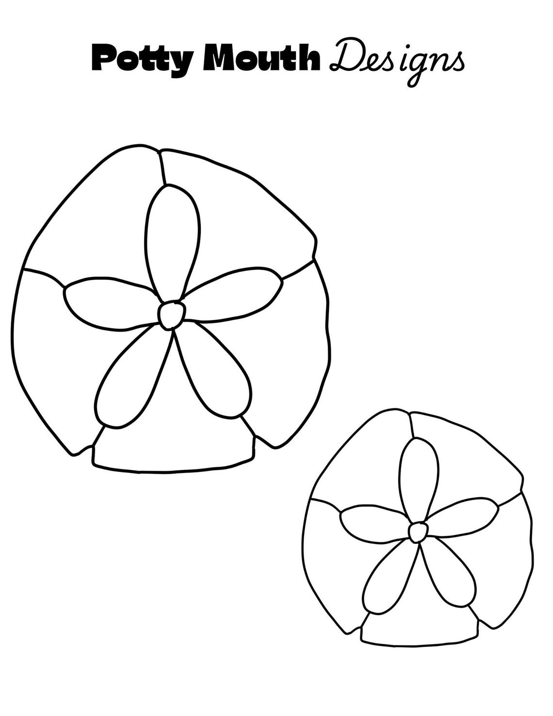 Stained Glass Sand Dollar Paint Brush Stained Glass Pattern, Digital ...
