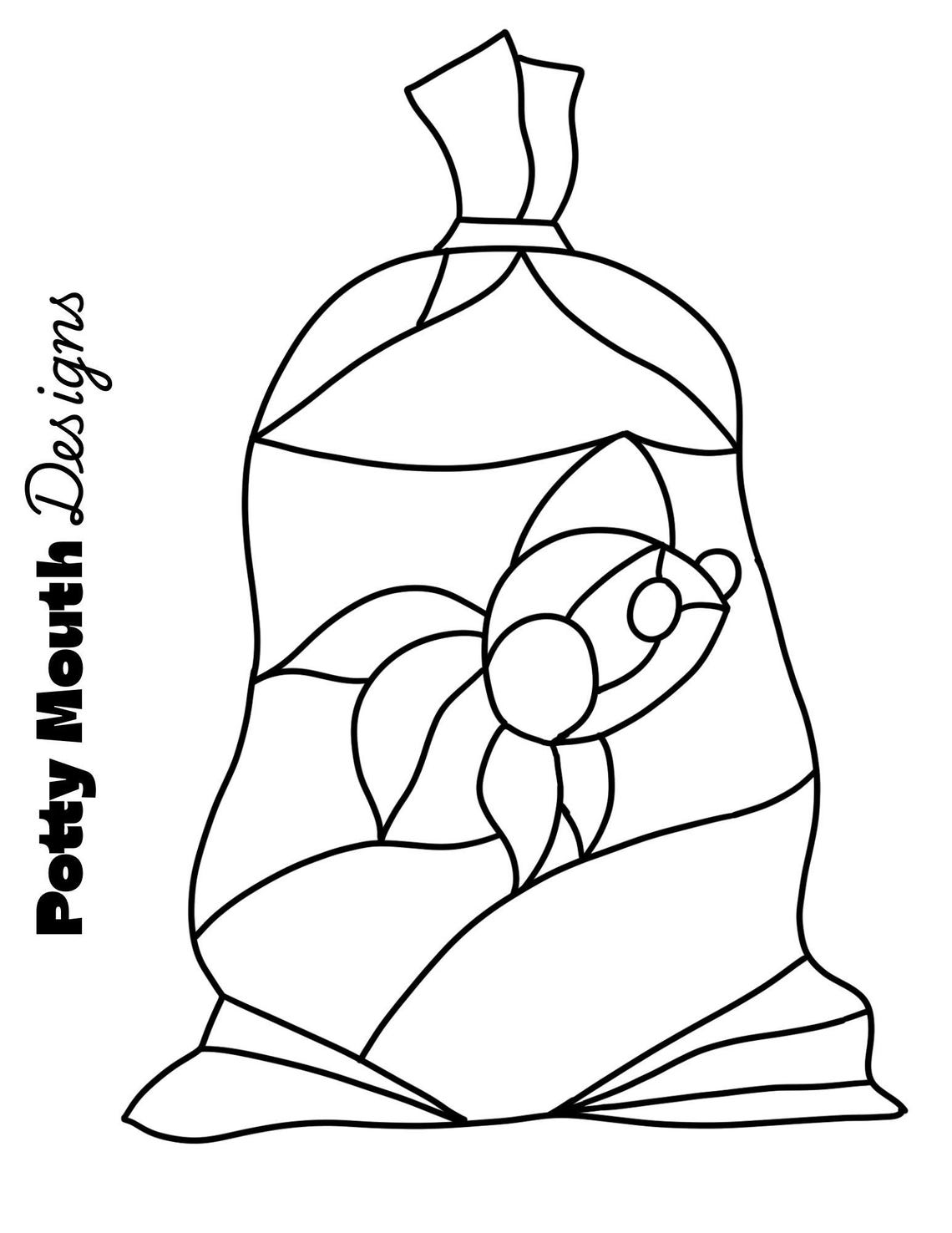 Stained Glass Goldfish Glass Pattern, Digital Download, PDF, Digital ...