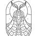 Stained Glass Mothman, Stained Glass Cryptid Pattern, Digital Download ...