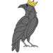 Stained Glass Crow With Crown, Stained Glass Crow Pattern, Digital ...