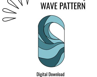Ocean Waves Stained Glass Pattern - Digital Download - Etsy
