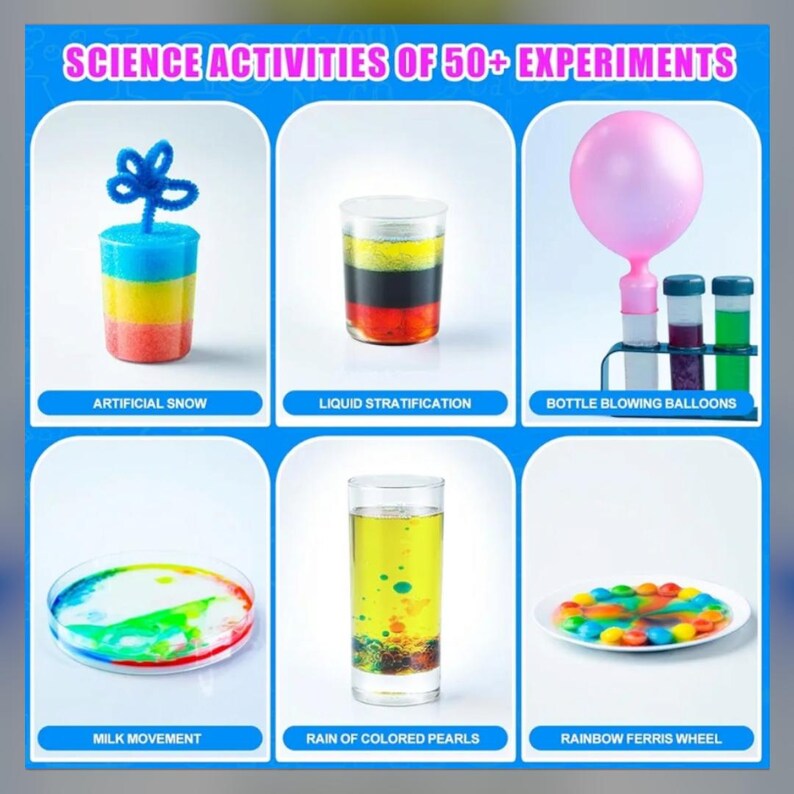 50+ Science Experiments Kit for Kids - STEM Learning Toys for Ages 4-12 ...