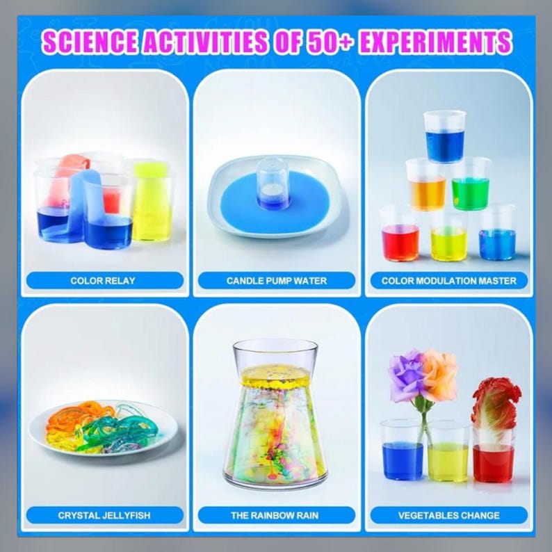 50+ Science Experiments Kit for Kids - STEM Learning Toys for Ages 4-12 ...