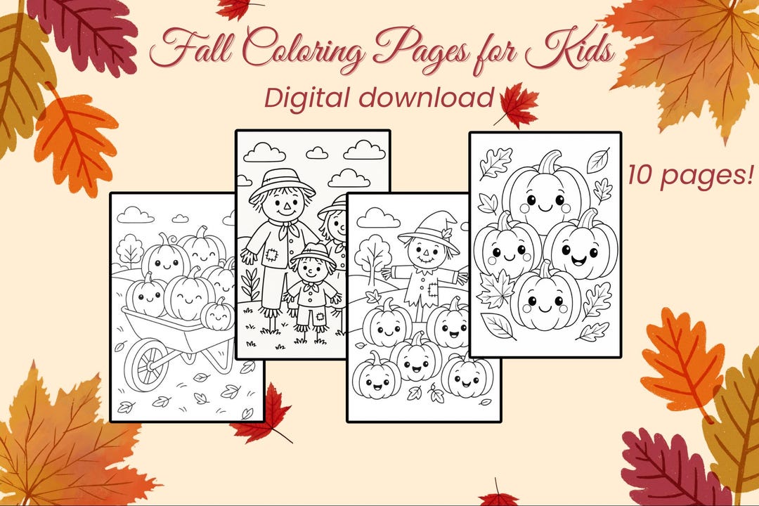 Fall Coloring Pages for Kids – 10 Fun Autumn Printable Sheets ...