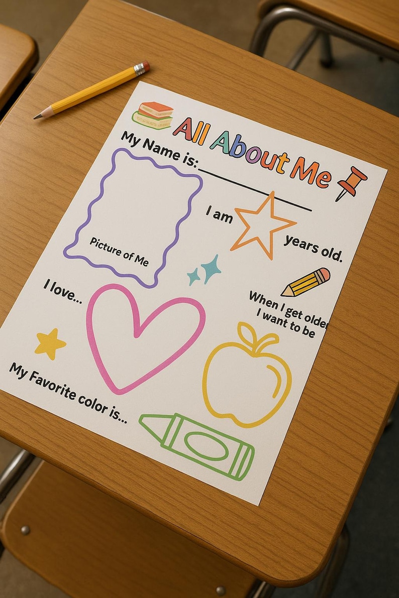 All About Me Paper - Etsy