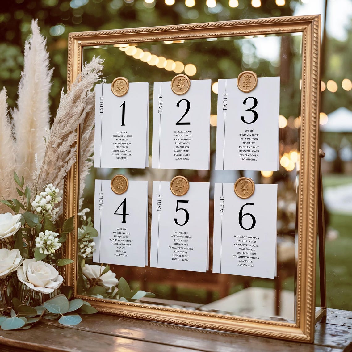 Modern Table Seating Chart Cards, Minimalist Wedding Seating Plan Signs ...