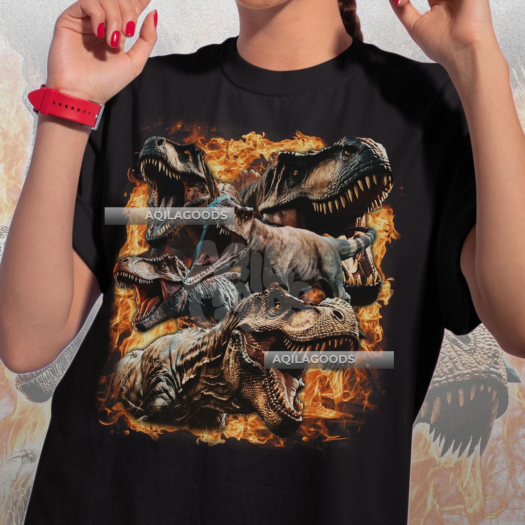T-rex Dinosaur 90s Vintage Rero Graphic Tee, Unisex T-shirt, Vintage ...