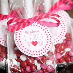 Valentine's Day Label, Tag, Sticker - Printable - Hey Valentine...i Dig ...