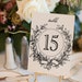 Wedding Amour Table Numbers, Printable Wedding Table Numbers, Printable ...