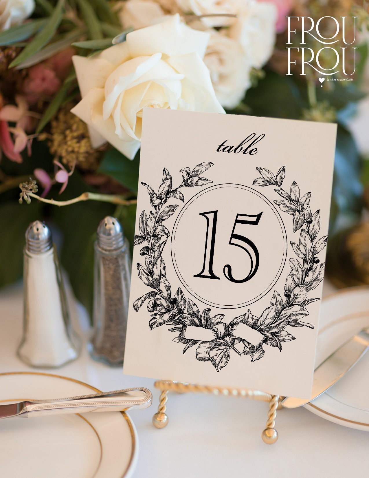 Wedding Amour Table Numbers, Printable Wedding Table Numbers, Printable ...