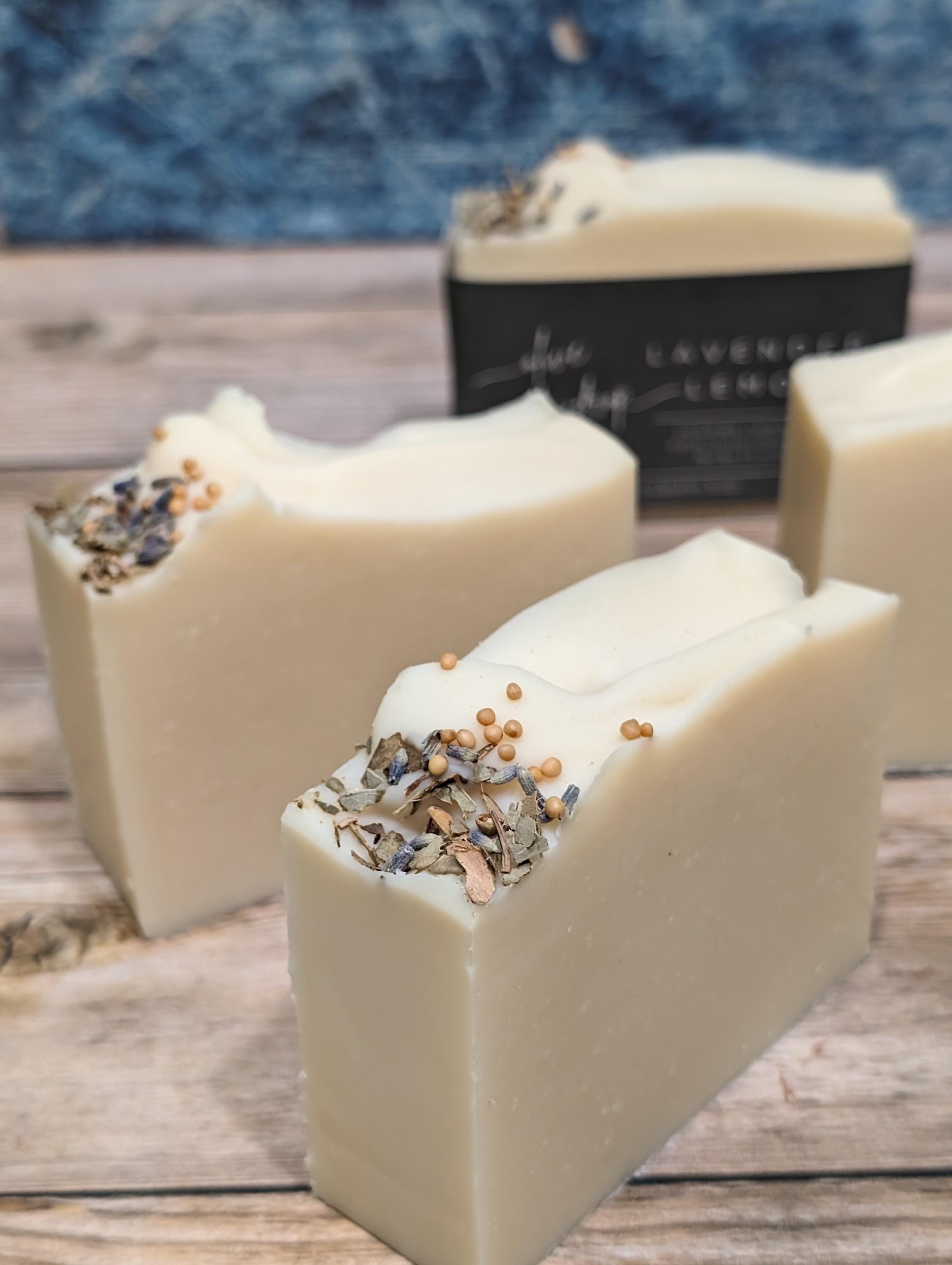 4 Soap Bars Bath Pouf Gift Set Hand Made Soap Gift Box all Natural Soap ...