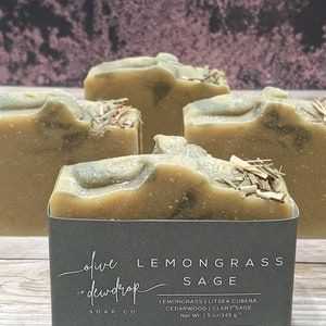 Lemongrass Sage Soap | Coconut Milk Soap | Cocoa Butter Soap | Artisan Soap | Handmade Soap ...