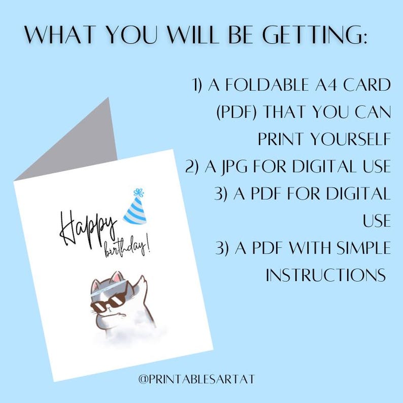 Printable Birthday Card | Bday Card | Printable | Digital Birthday ...