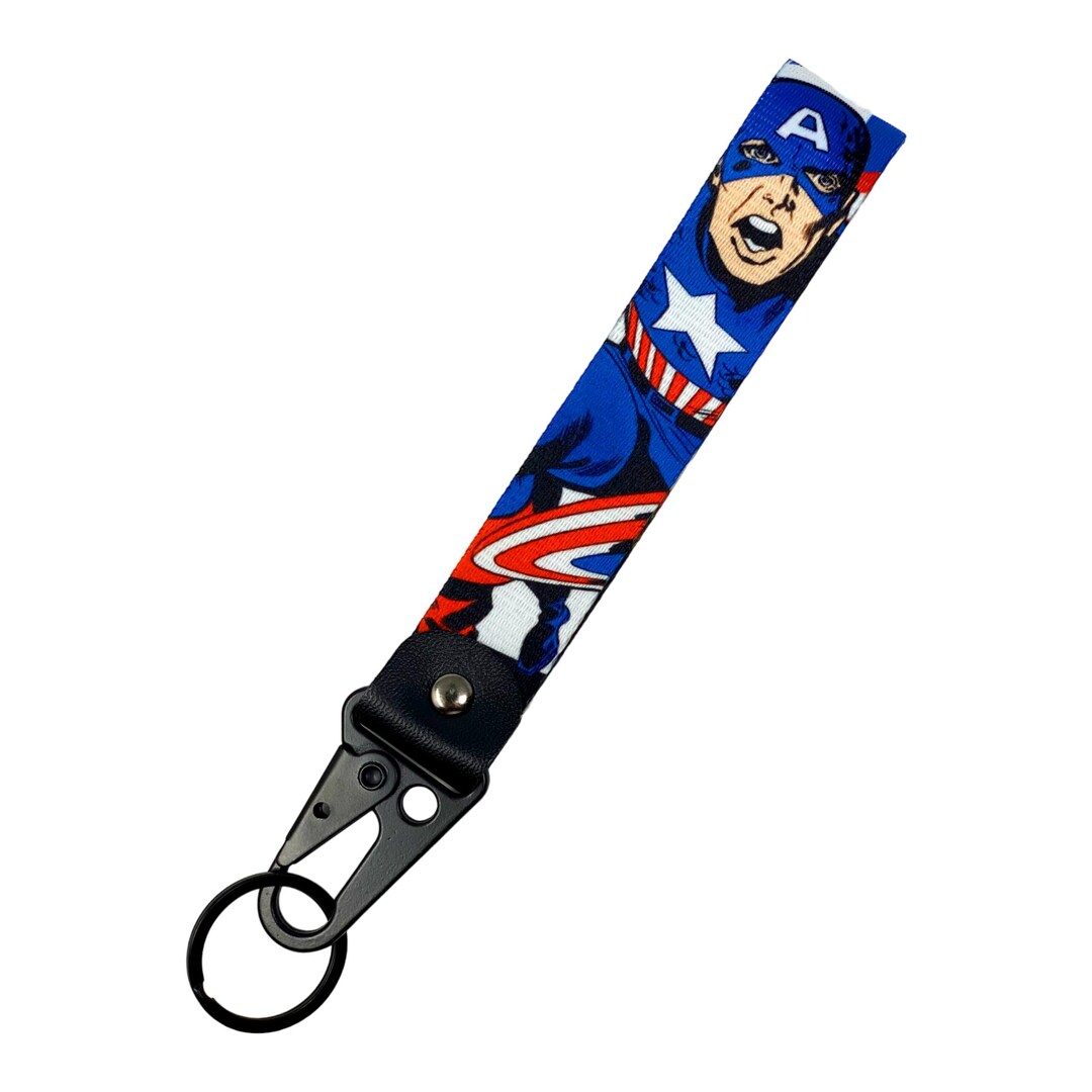 Captain America Powerful American Flag-inspire Superhero Keychain ...