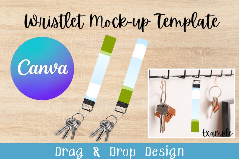 Editable Wristlet Mockup Canva Template | Drag & Drop Branding (digital ...