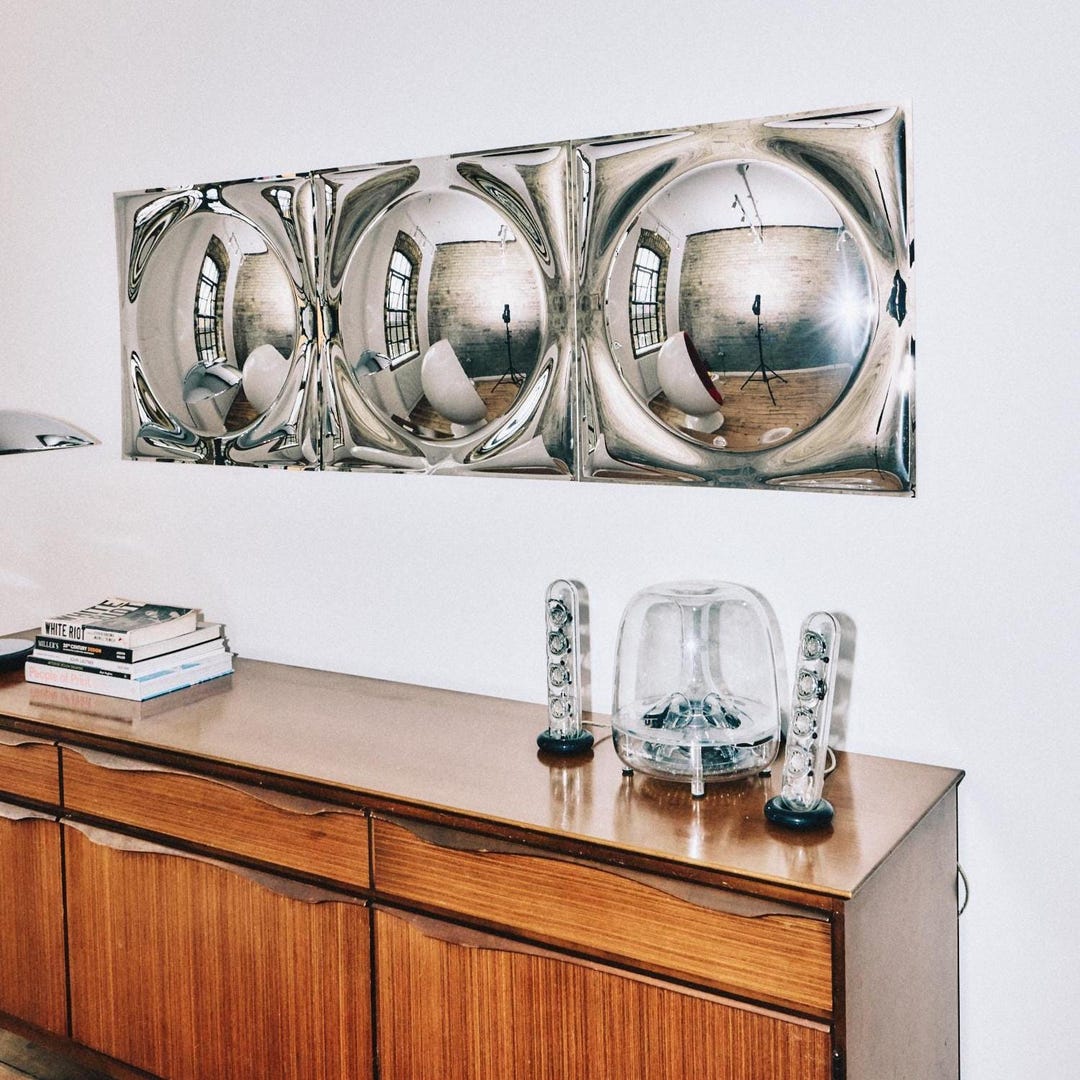 1960's Style Space Age Convex Fish Eye Modular Mirrors - Set of Three ...