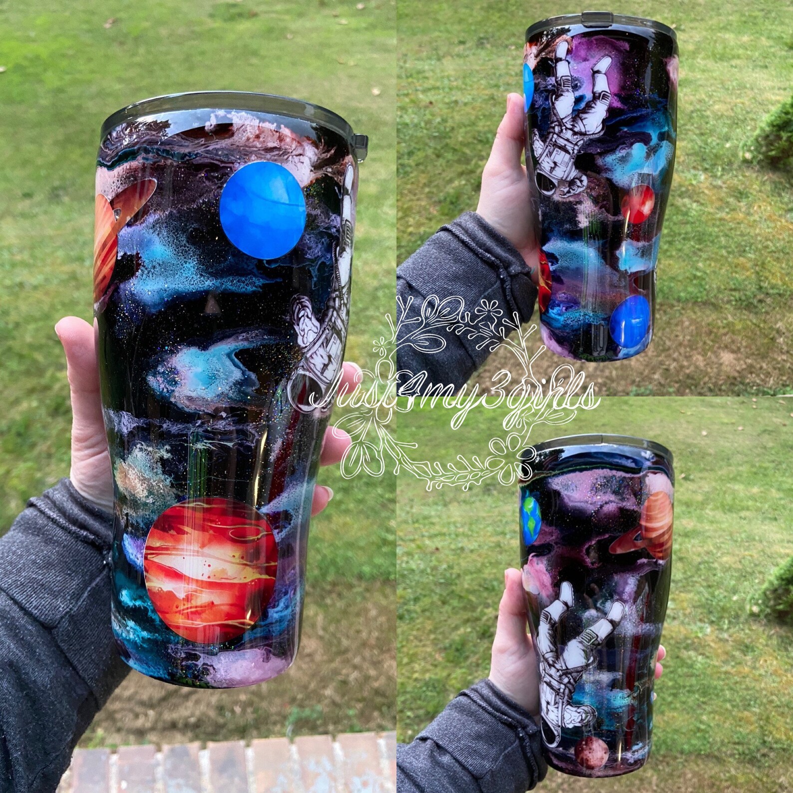 Astronaut Tumbler Space Tumbler Universe Galaxy Glitter - Etsy