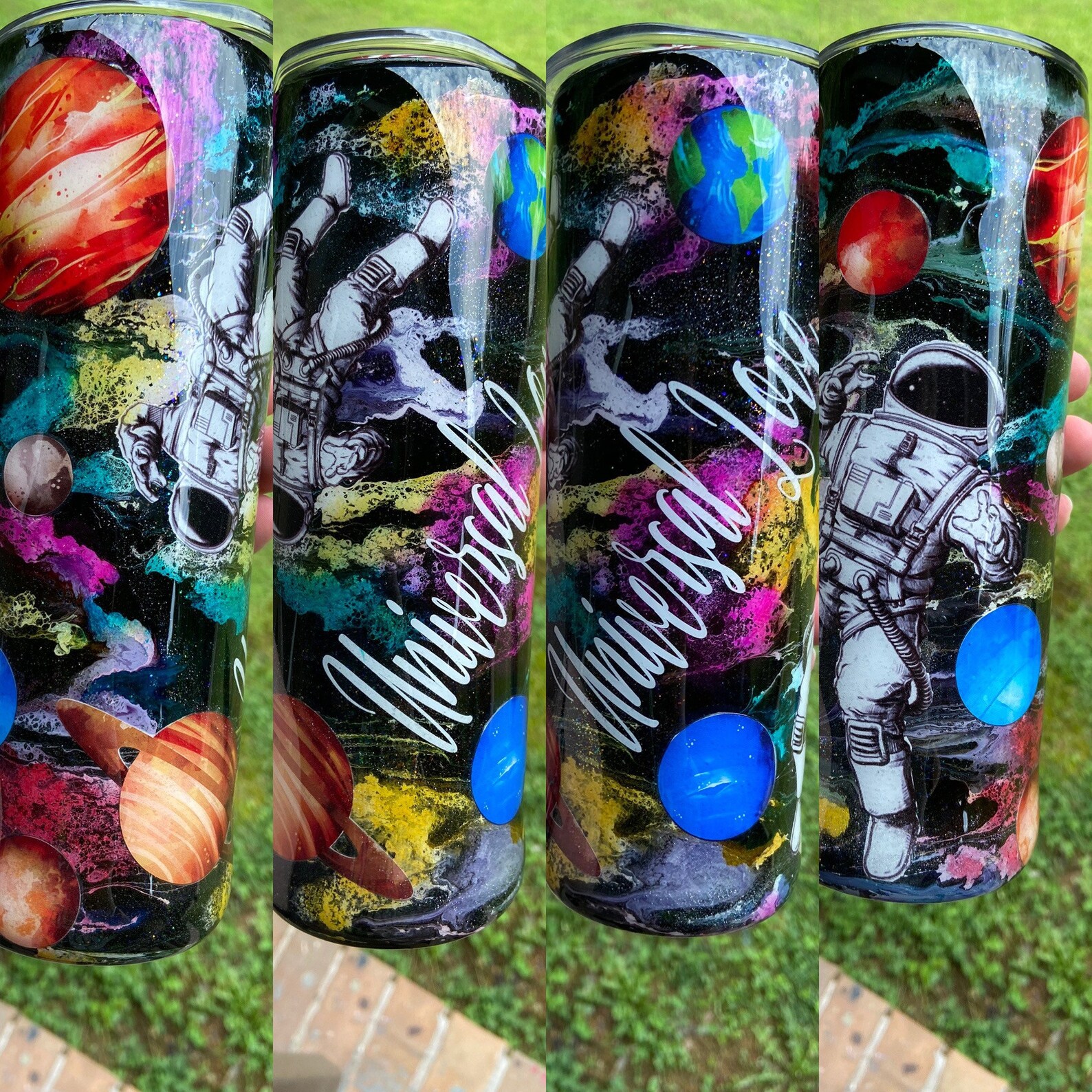 Astronaut Tumbler Space Tumbler Universe Galaxy Glitter | Etsy