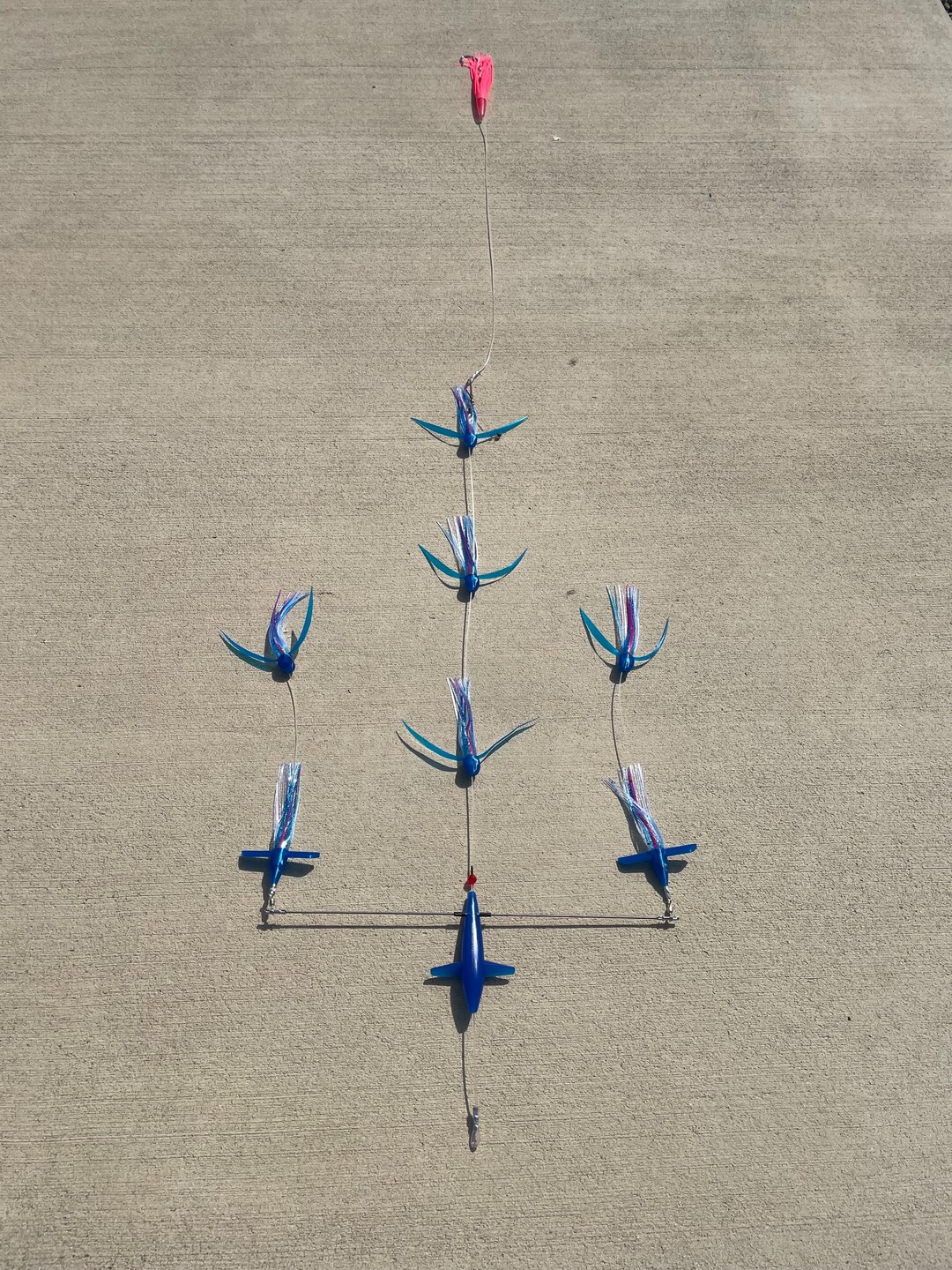 Flying Fish Spreader Bar - Rigged With Splash Bird, Teaser Birds and ...