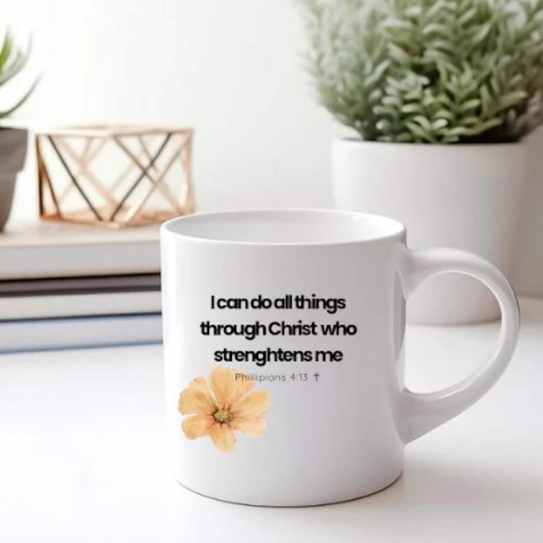 Christian Mug - Inspirational Bible Verse - Etsy
