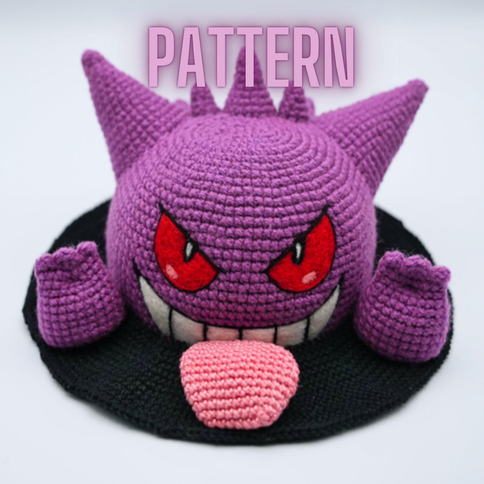 Gengar Amigurumi Crochet Pattern PDF , Ghost Pokémon Plush DIY ...