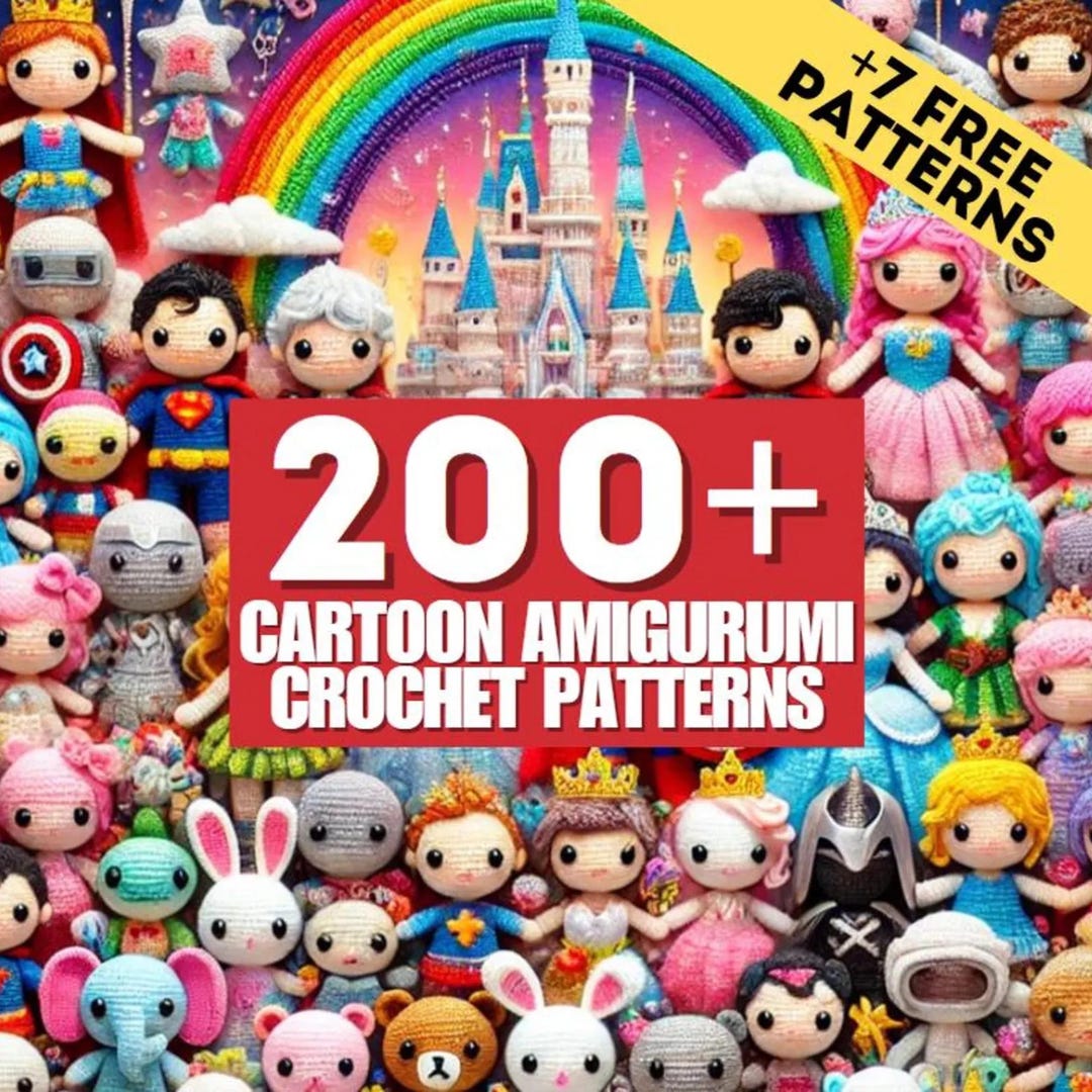 200+ Cartoon Crochet Pattern Bundle , Amigurumi Dolls: Superheroes ...