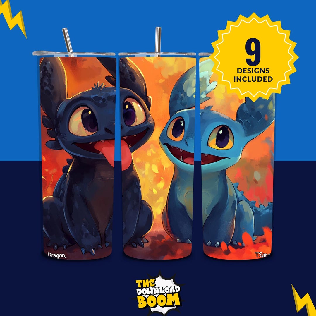 Toothless and Stitch Watercolor Splash, Clipart Images, Graphics and ...