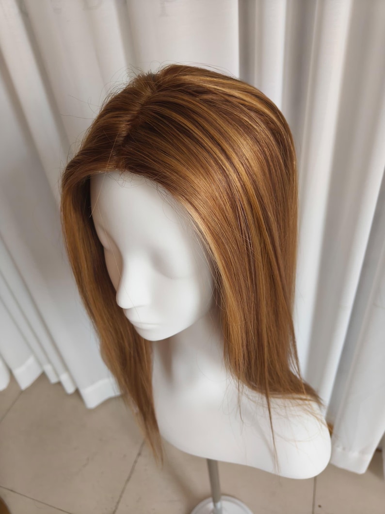 LINA European Hair Custom-made Human Hair Topper 7x8 With Silk Base ...