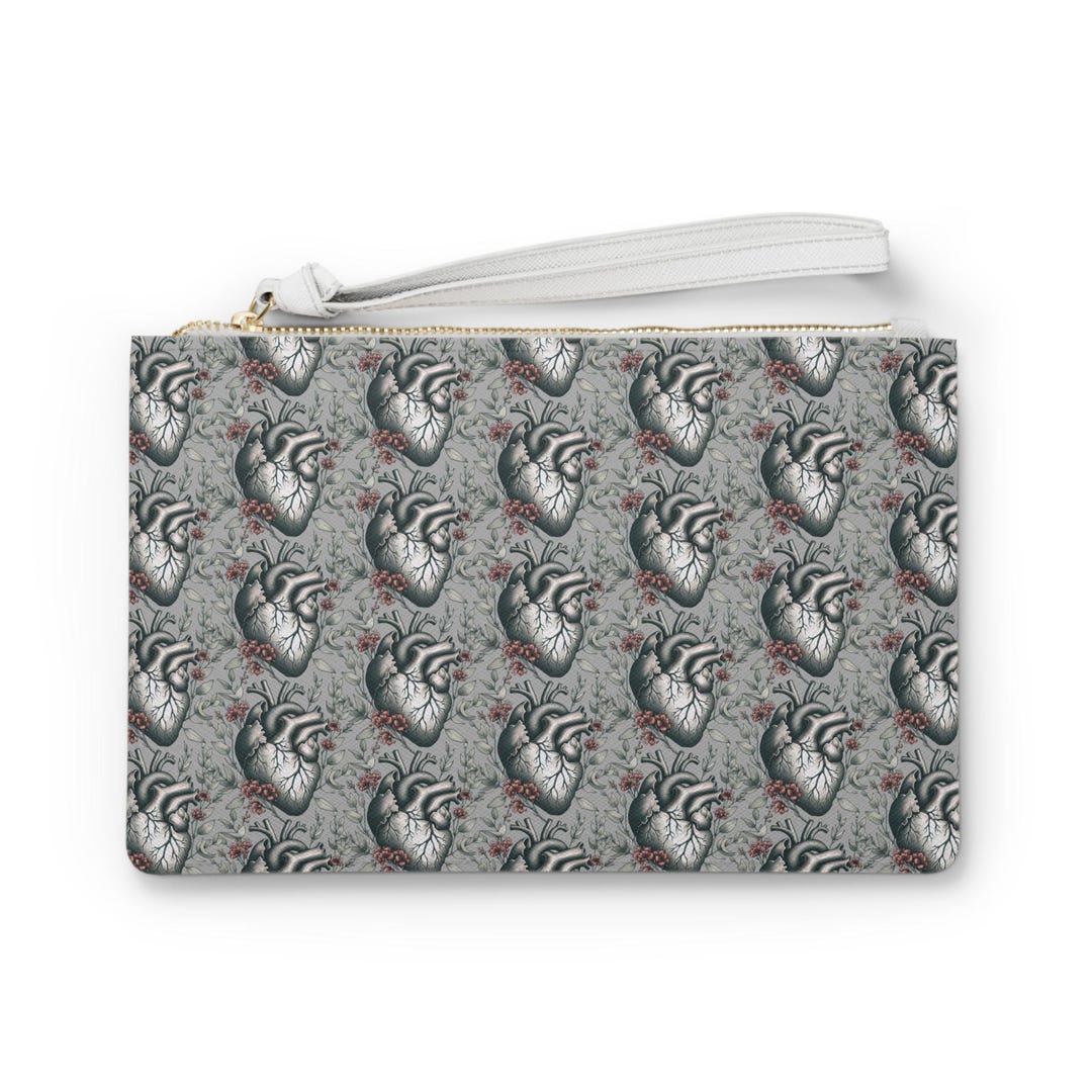 Botanical Heart Clutch Bag, Unique Fashion Accessory for Medical ...