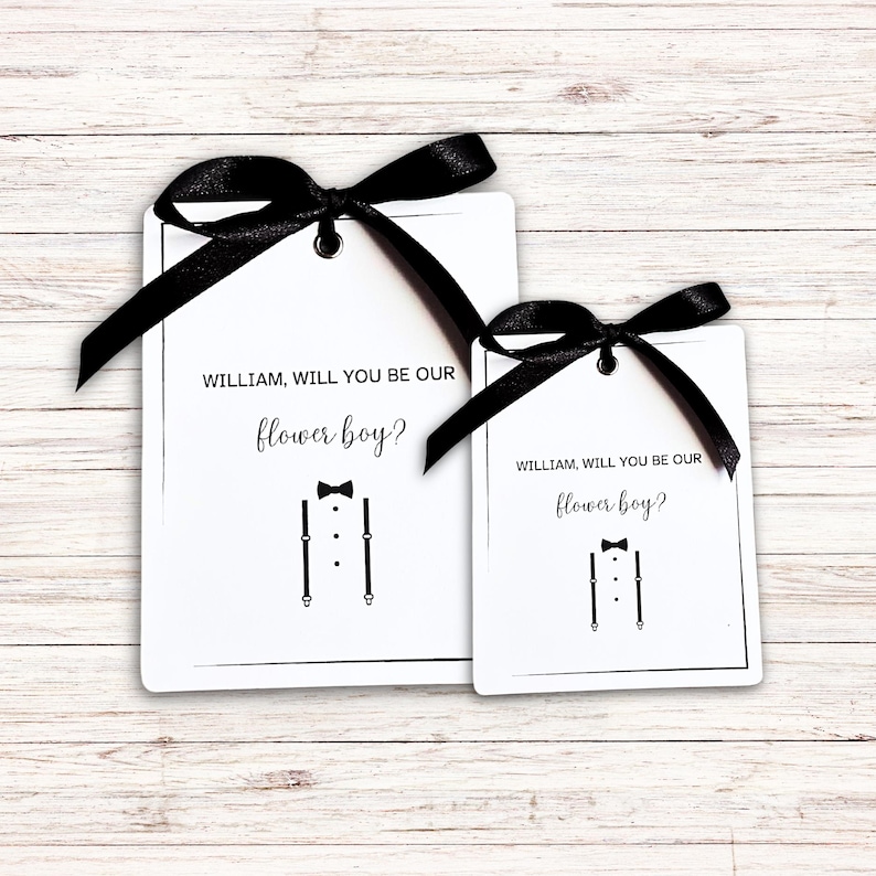 Personalized Flower Boy Proposal Card, Foil Options, Wedding Keepsake ...