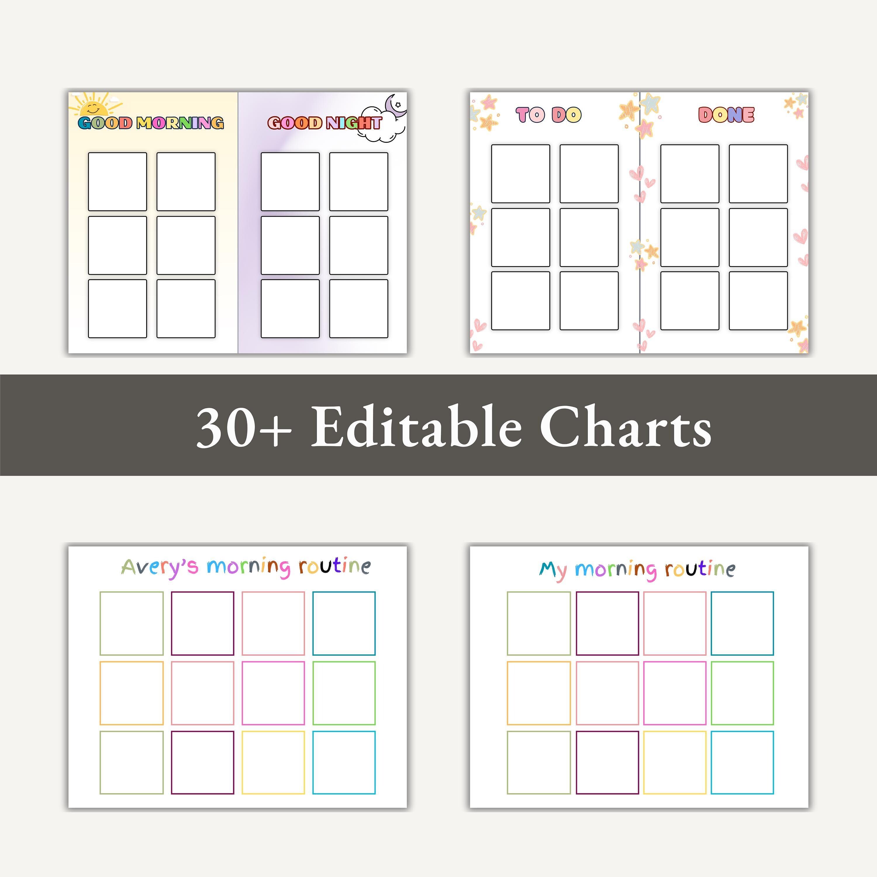 Editable Daily Routine Cards for Kids | Montessori Visual Schedule ...