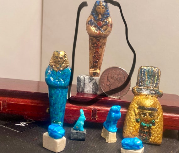 A Small Sarcophagus in Gold Leaf and Polychrome1:12 - Etsy