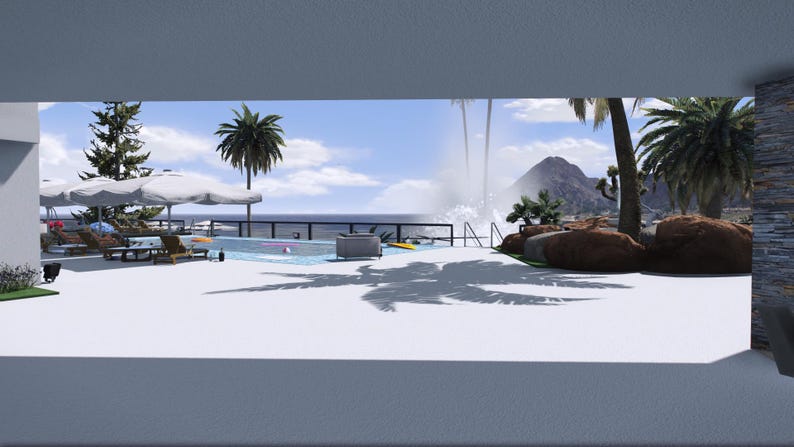 Casa FiveM GTA V FiveM / Impresionante villa azul océano de alta ...