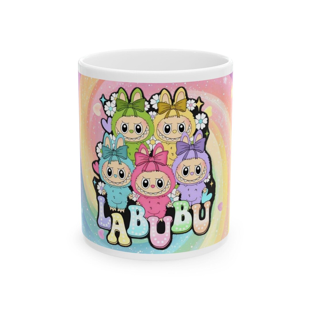Cute Kawaii Ceramic Mug | Labubu Design | Colorful Drinkware, Gift for ...