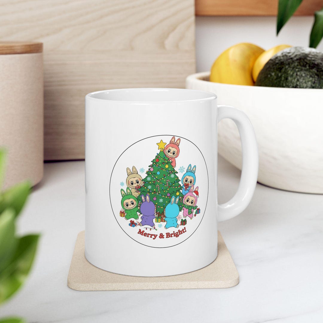 Christmas Labubu Ceramic Mug – Holiday Decor, Gift for Animal Lovers - Etsy