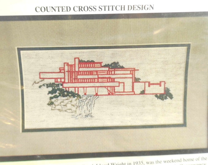 Frank Lloyd Wright Fallingwater Counted Cross Stitch Embroidery Kit for ...