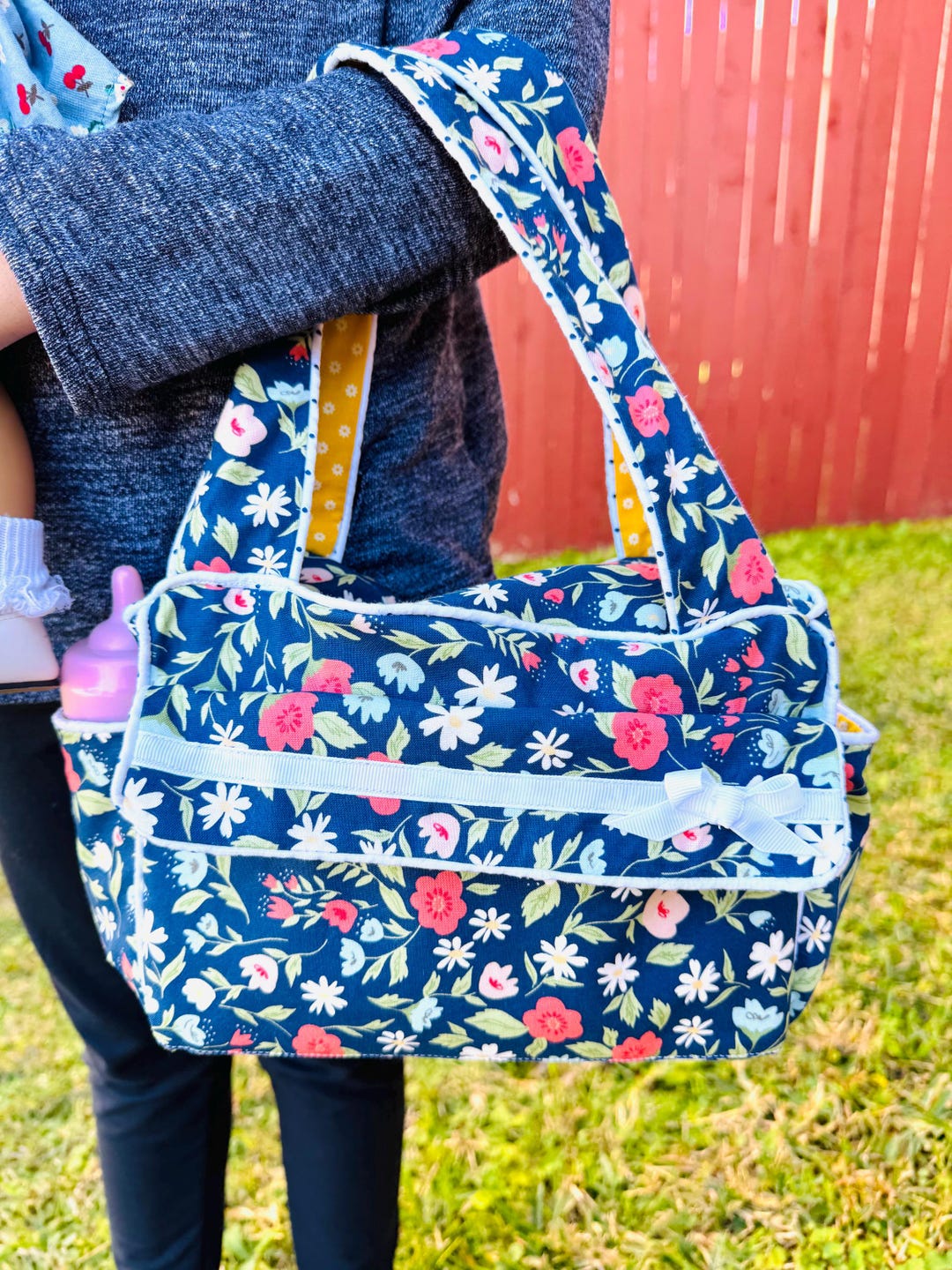 Baby Doll Diaper Bag Pattern PDF Instant Download / Doll Diaper Bag ...