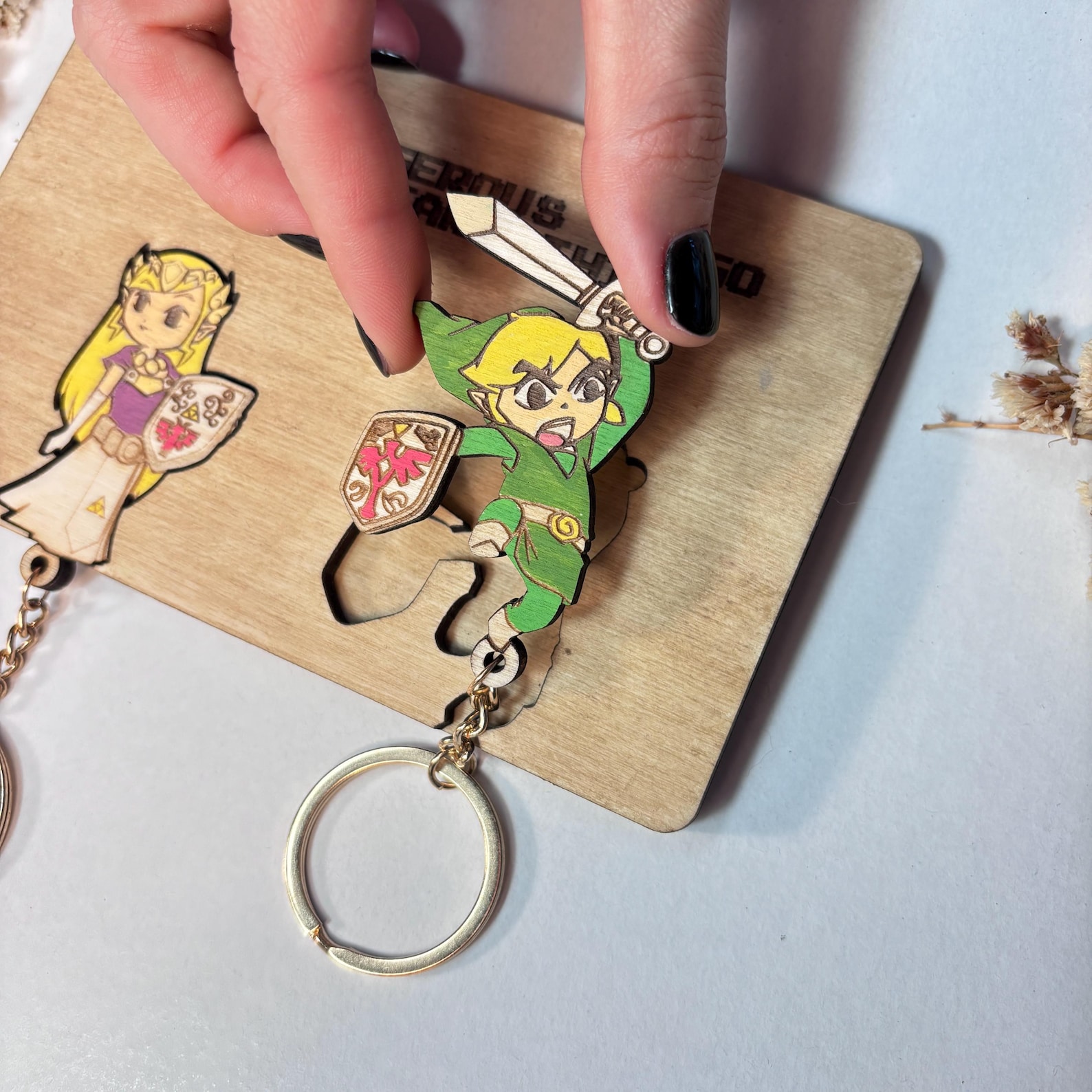 The Legend of Zelda Wooden Key Holder - Handcrafted Wood Plaque ...