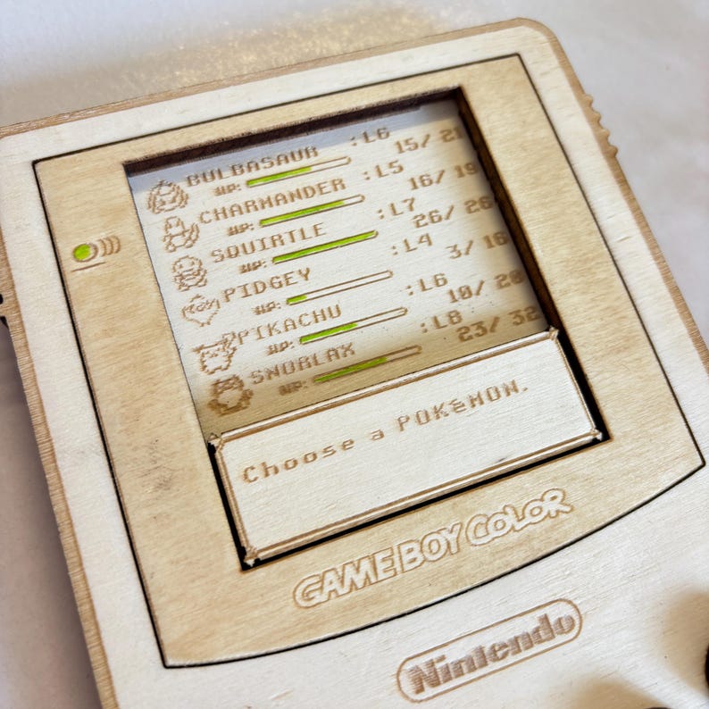 Pokemon Gamer Room Wooden Sign - Handcrafted Wood Plaque - Gameboy ...
