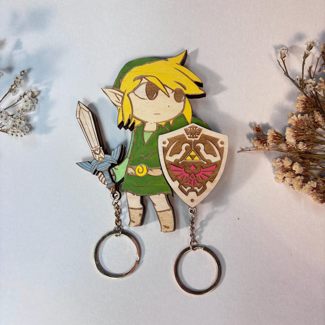 Link Wooden Key Holder - the Legend of Zelda - Handcrafted Wood Plaque ...