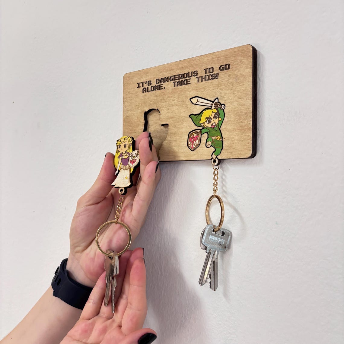 The Legend of Zelda Wooden Key Holder - Handcrafted Wood Plaque ...
