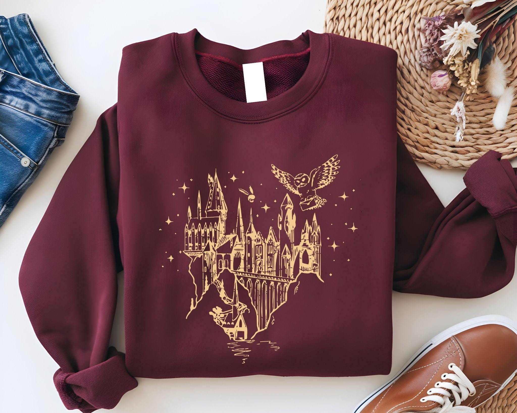 Wizard Castle Owl Sweatshirt: Magical Fantasycore Pullover - Etsy