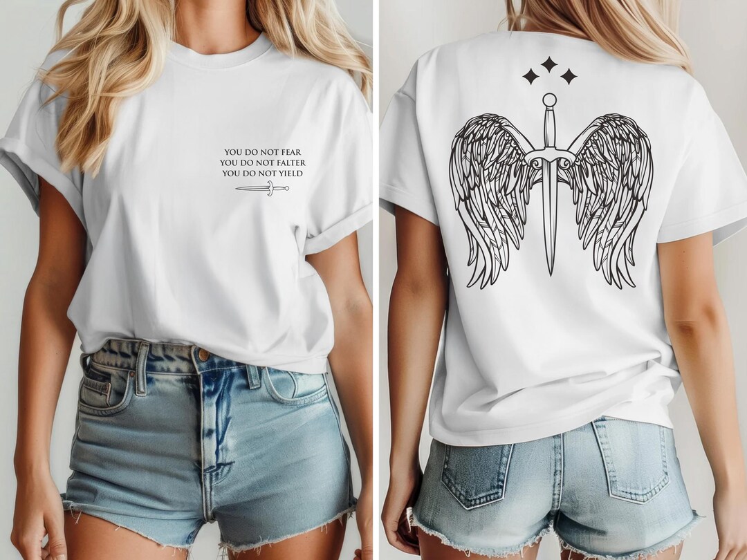 You Do Not Yield Shirt: Sword & Wings Graphic Tee - Fantasy Gift - Etsy