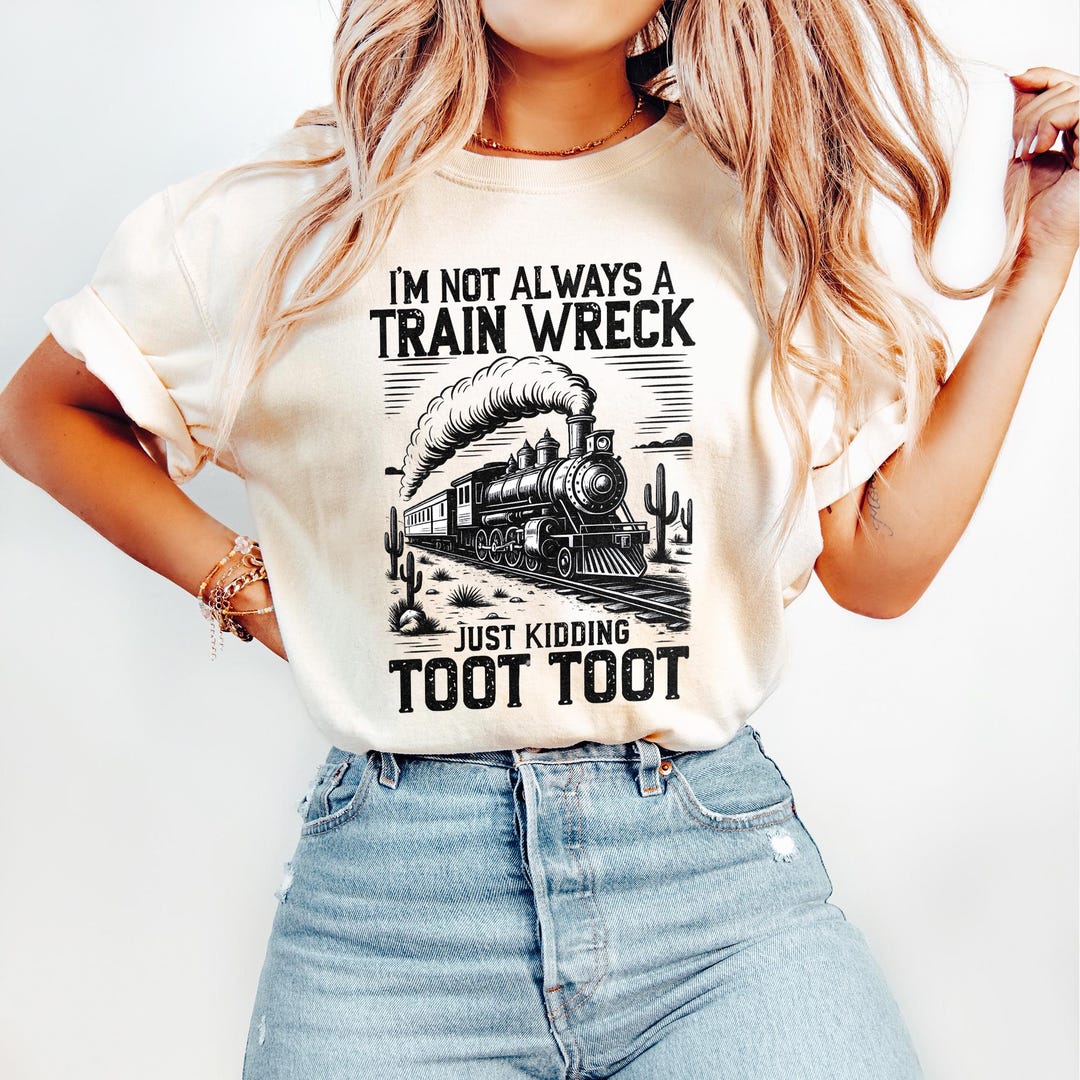 Comfort Colors® Train Wreck Tee: Funny Cowgirl Western Graphic Shirt - Etsy