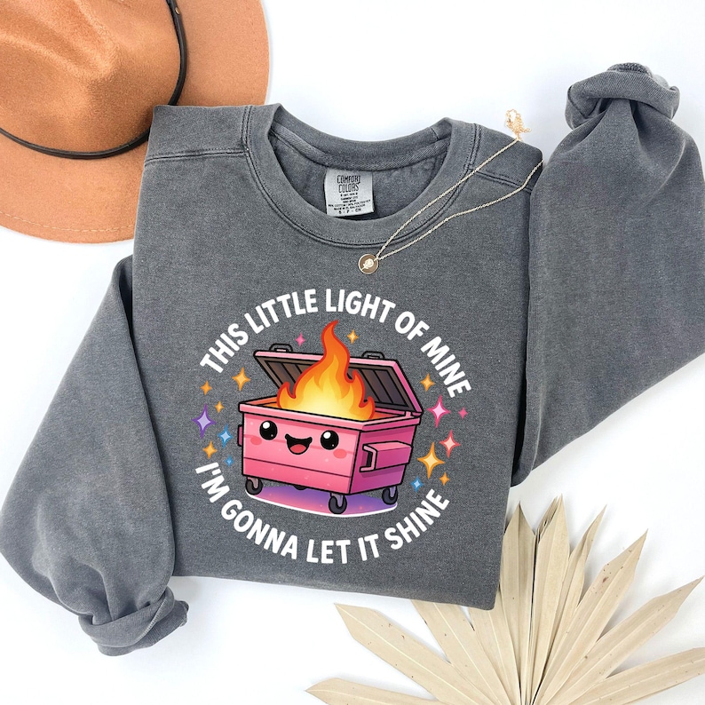 Smiling Dumpster Fire Comfort Colors® Shirt: Funny Mental Health Tee - Etsy