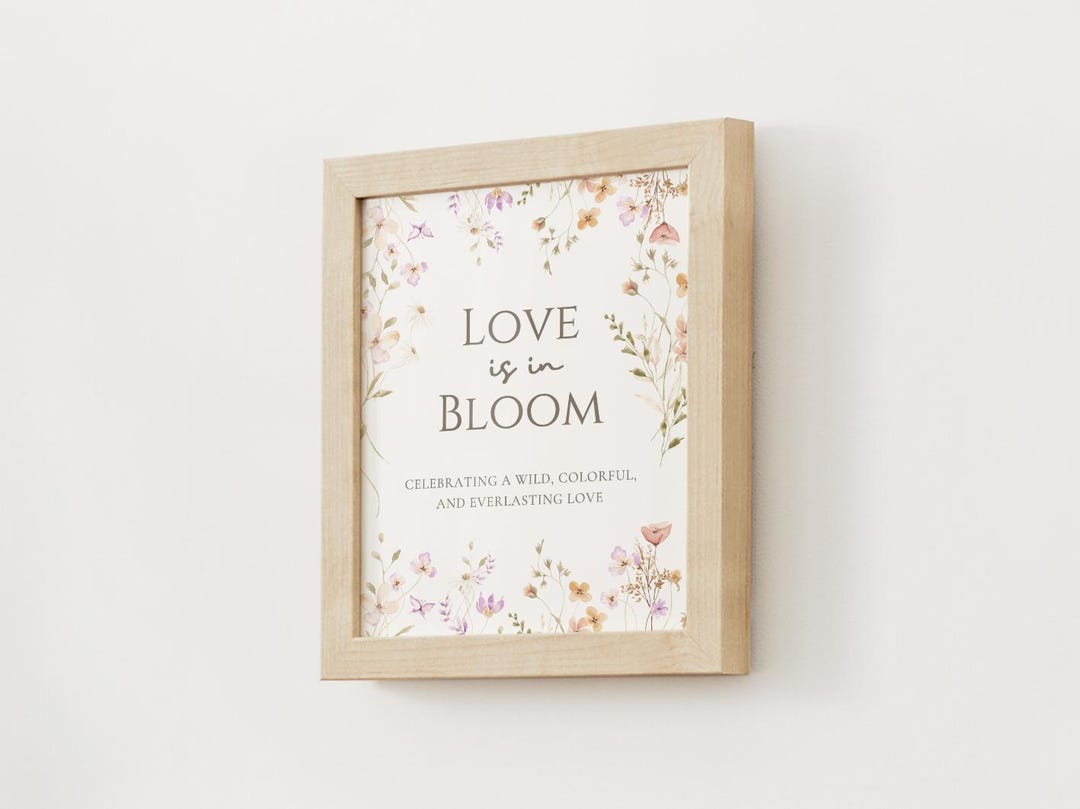 Love in Bloom Sign, Wedding Sign, Bridal Shower Sign, Engagement Party ...