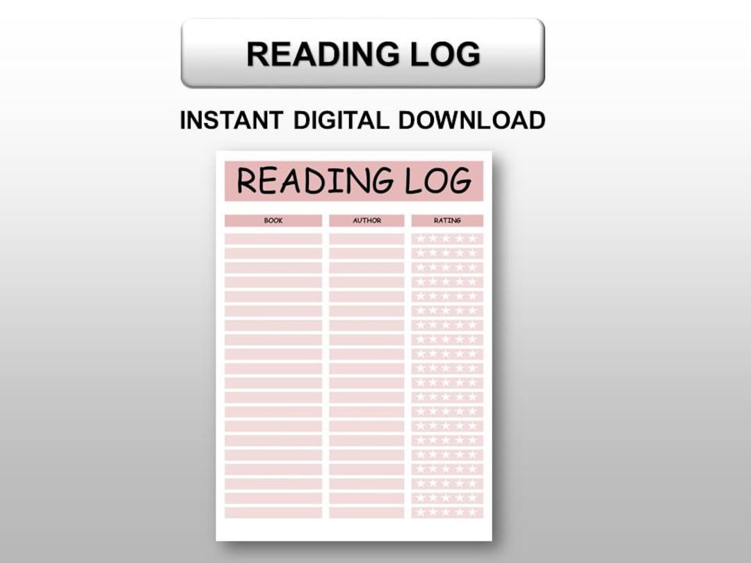 Reading Log Printable, Reading Tracker, Books to Read, Books I've Read ...