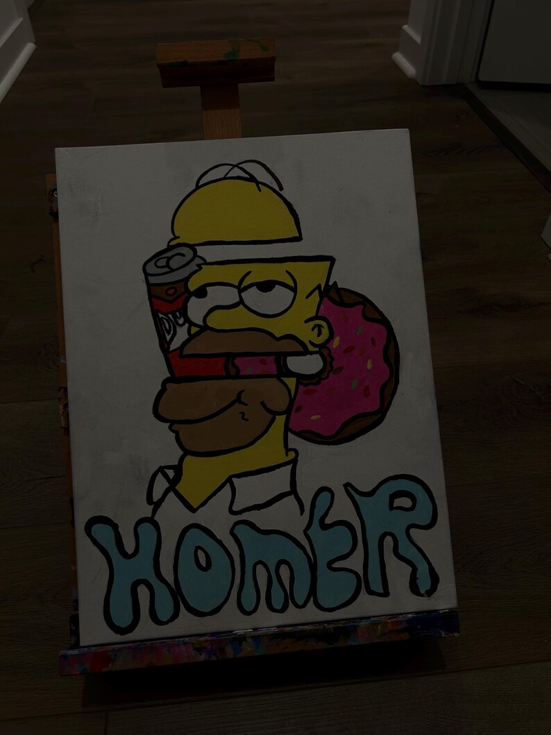 Homer Simpson Painting - Etsy