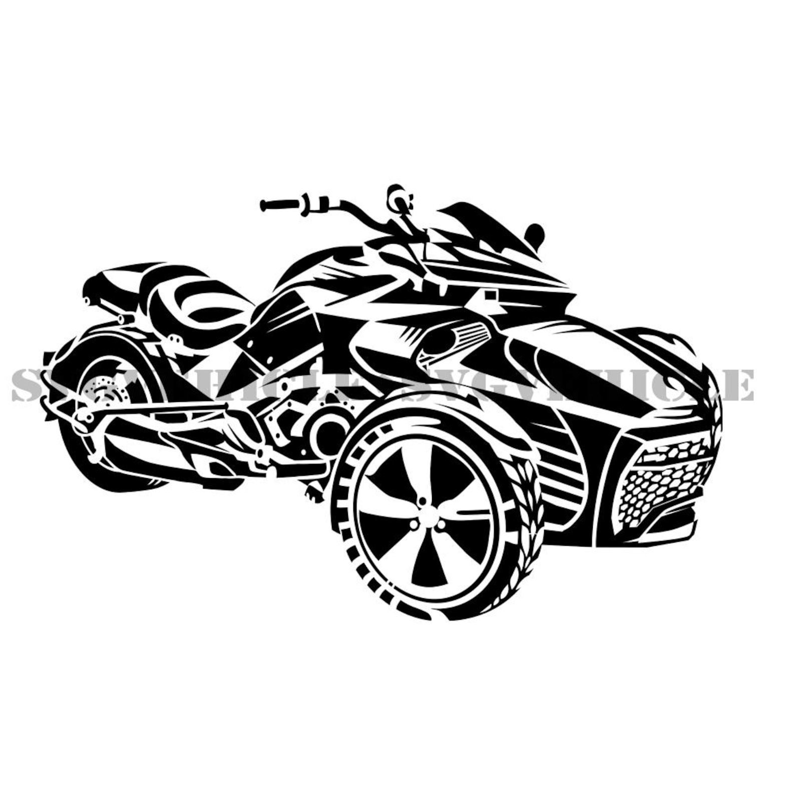 Can-am Spyder F3-S Svg, Png, Jpeg, Eps, Dxf, Vehicle Vector Files ...