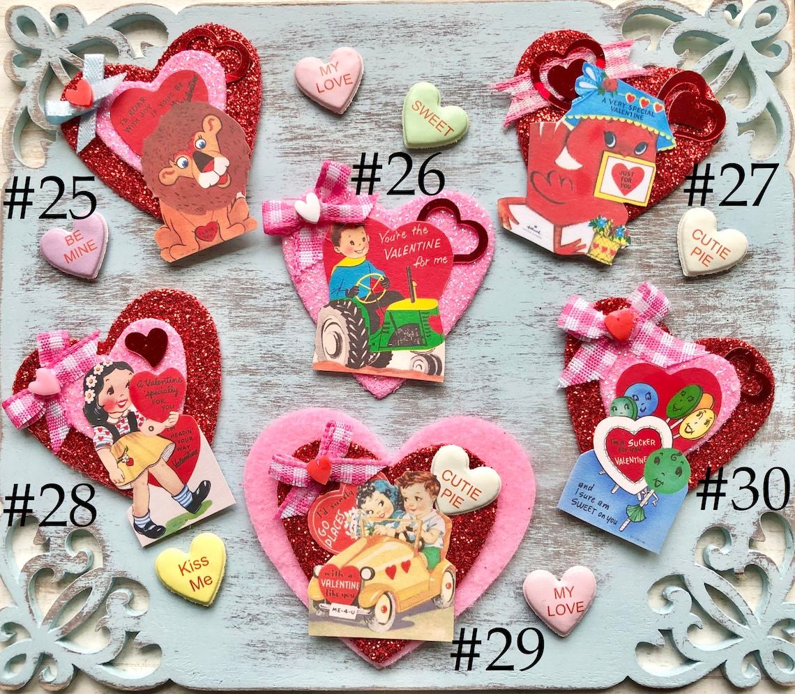 1:6 SCALE MINIATURE Handmade Decorated Valentines Vintage - Etsy